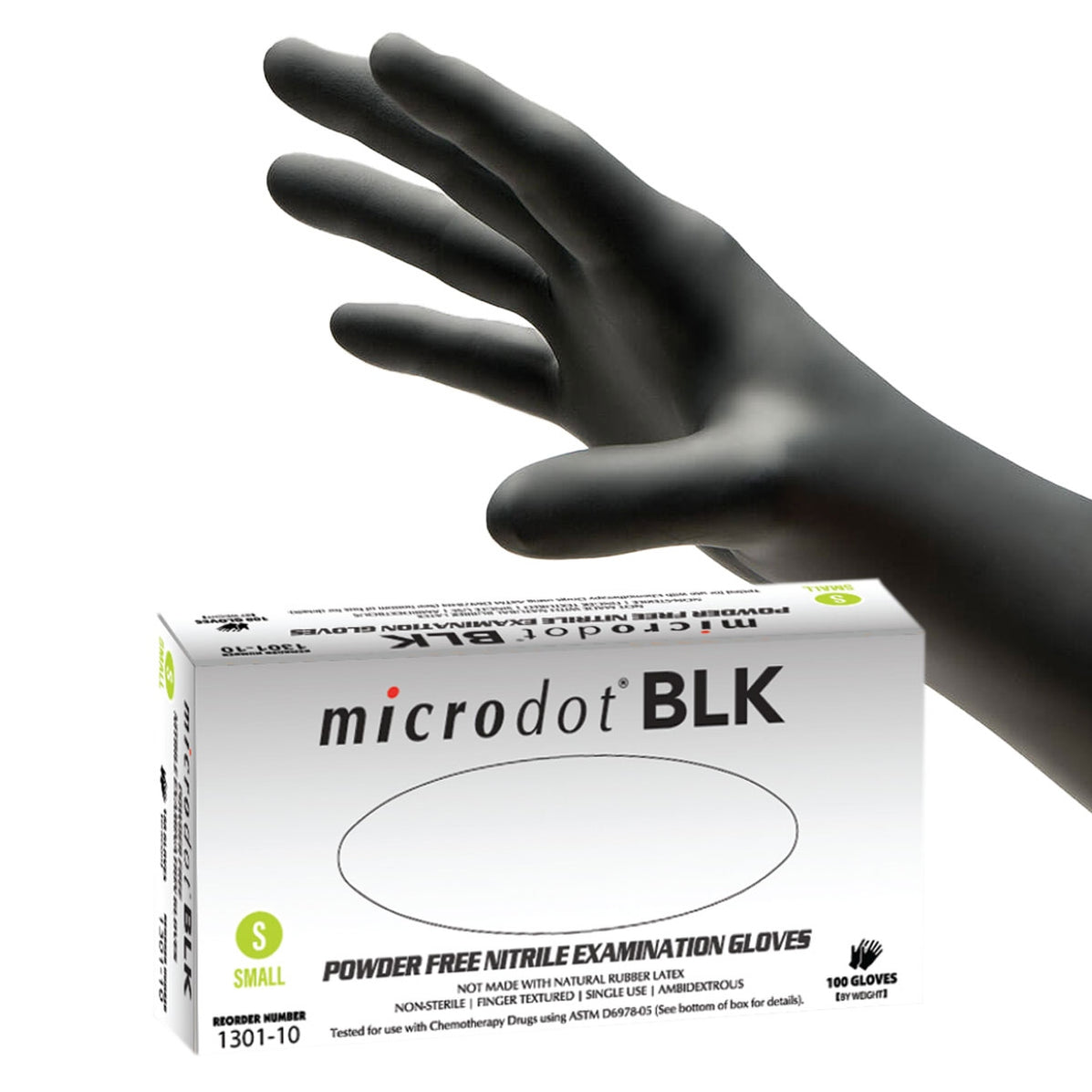 Microdot® BLK Nitrile Exam Gloves — Horizon Medical Products